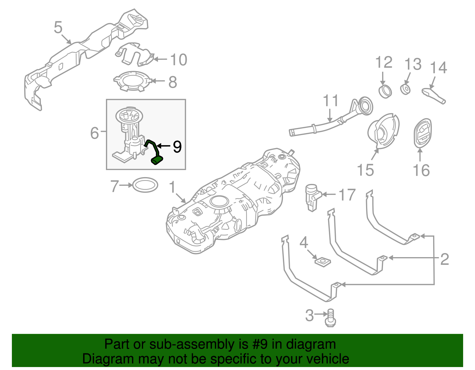 FL1Z-9A299-B - High-Quality Fuel Gauge Sending Unit for 2015-2017 Ford ...