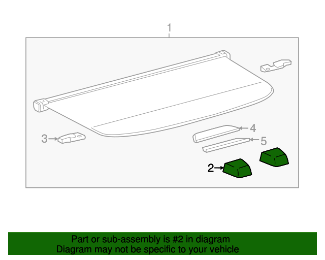 64933-48011-C0 - Cargo Cover Bracket 2018-2022 Lexus | AutoNationParts.com