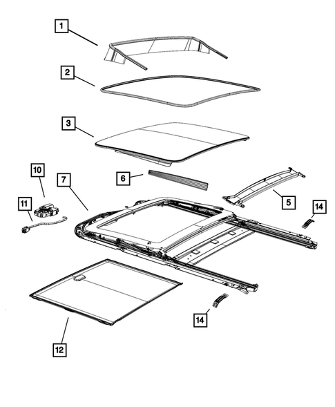 Sunroof for 2011 Jeep Grand Cherokee | Wholesale MOPAR