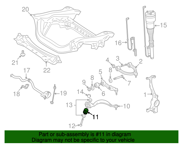 221-333-19-14-64 - Lateral Arm Bushing 2007-2014 Mercedes-Benz ...