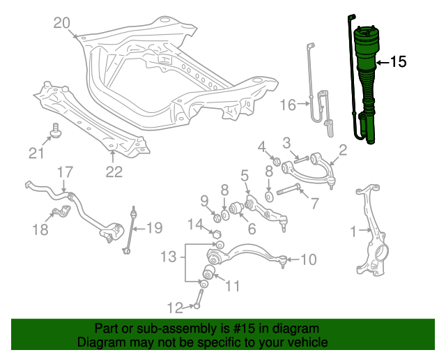 2007-2014 Mercedes-Benz Strut 221-320-18-38-80 | AutoNationParts.com