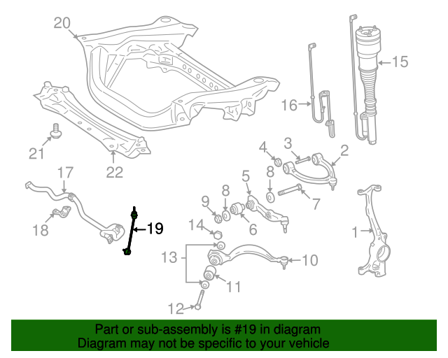 221-320-15-89 - Stabilizer Link 2007-2014 Mercedes-Benz | Mercedes-Benz ...