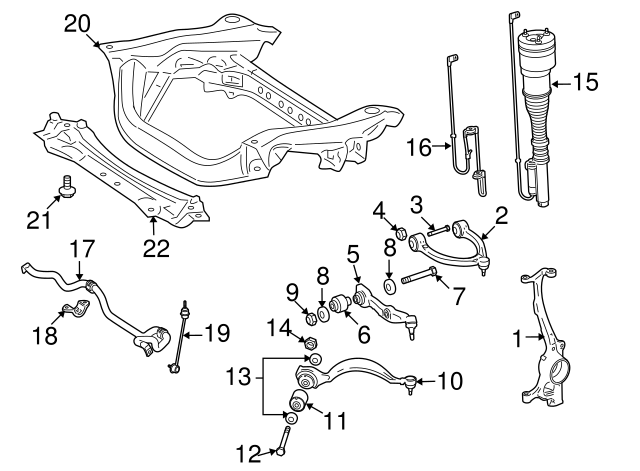 221-323-09-65 - Stabilizer Bar 2007-2014 Mercedes-Benz | Mercedes-Benz ...