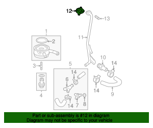 2001-2022 Toyota Cooler Pipe Gasket 16258-28040 | Toyota Parts Center