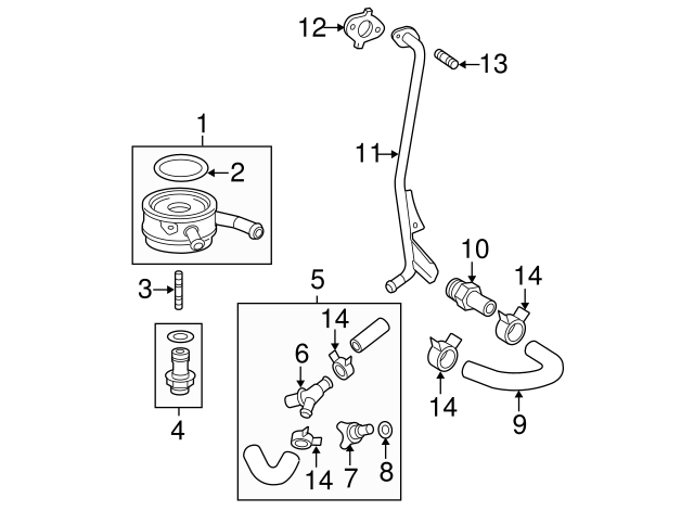 16258-28040 - Cooler Pipe Gasket - 2001-2021 Toyota | OEM Genuine ...