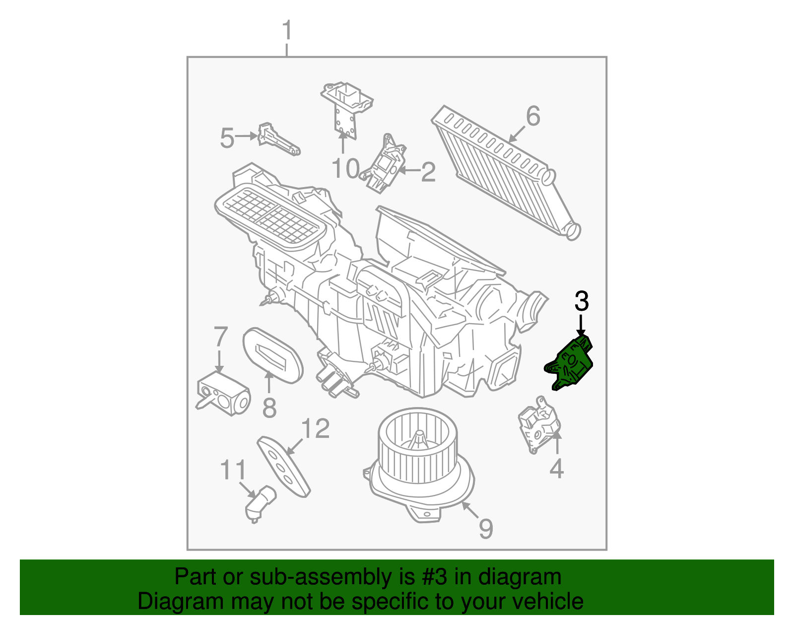 YH-1883 - High-Quality Motorcraft™ HVAC Air Inlet Door Actuator for ...