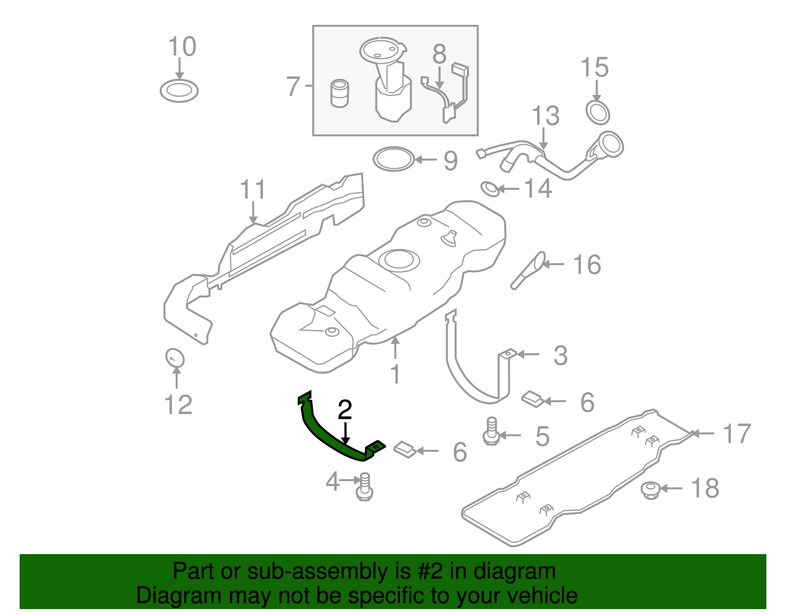 9L3Z-9054-E - Front Fuel Tank Support Strap 2009-2014 Ford F-150 | The ...