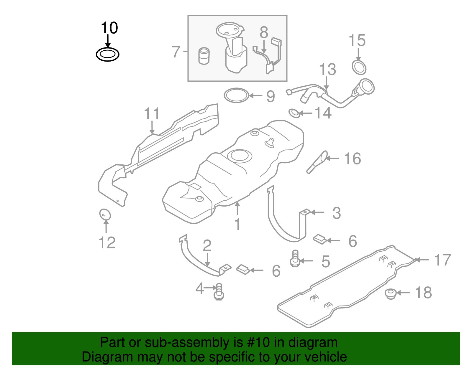 Genuine OEM Ford Part - Motorcraft™ Fuel Tank Sending Unit Lock Ring ...