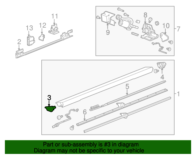 2015-2020 GM Driver Side Assist Step Front Finish Cap 22935818 GM ...