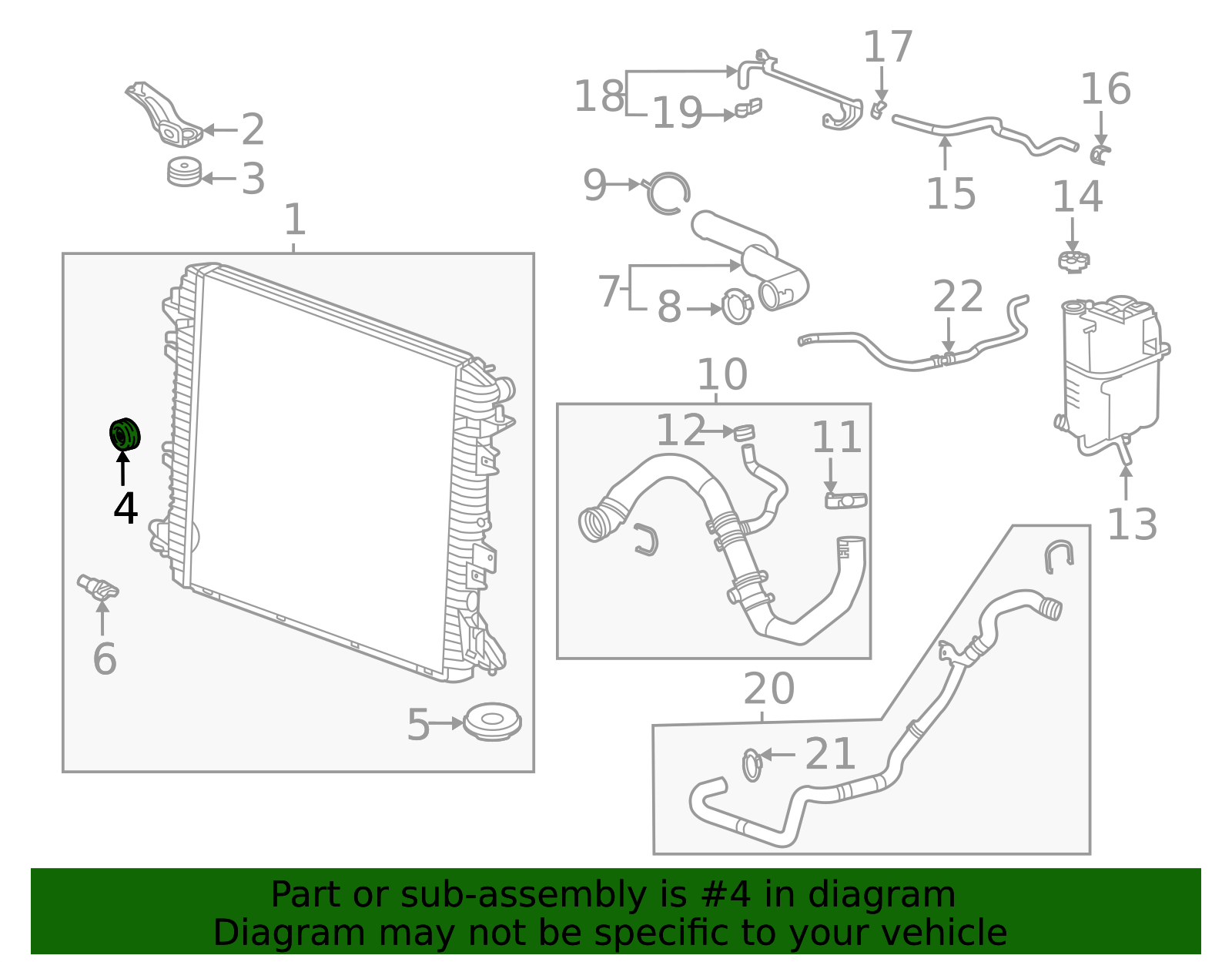 19130029 - High-Quality Radiator Lower Mount for 2007-2025 GM ...