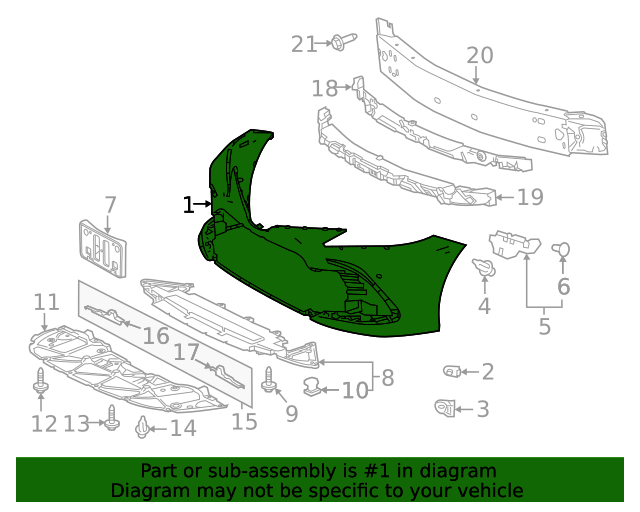 52119-0X956 - Bumper Cover 2021-2023 Toyota Camry | Longo Toyota Parts