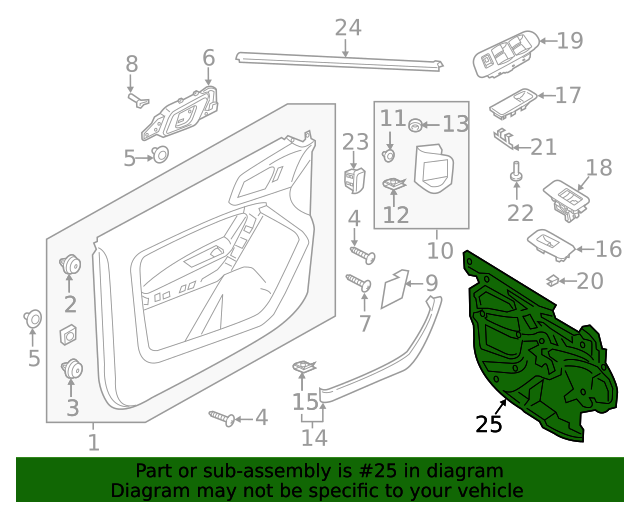 2019-2023 Ford Ranger Inner Shield KB3Z-26237A05-A | AutoNationParts.com