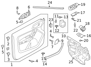 KB3Z-2623943-GA - Door Trim Panel 2019-2023 Ford Ranger ...