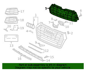 80A-853-692 - Grille Reinforcement 2018-2020 Audi | AutoNationParts.com