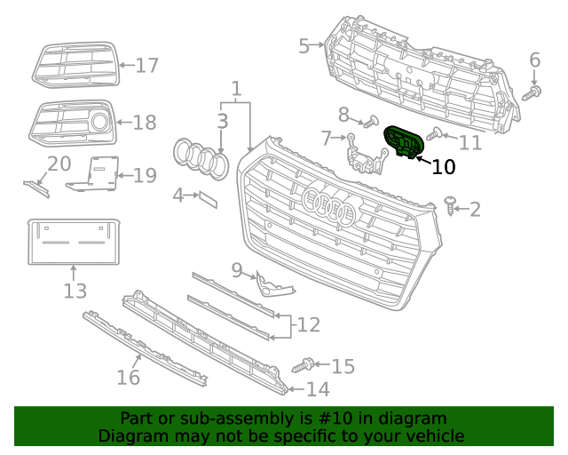 80A-853-795 - Mount Plate 2018-2023 Audi | Audi OEM Parts
