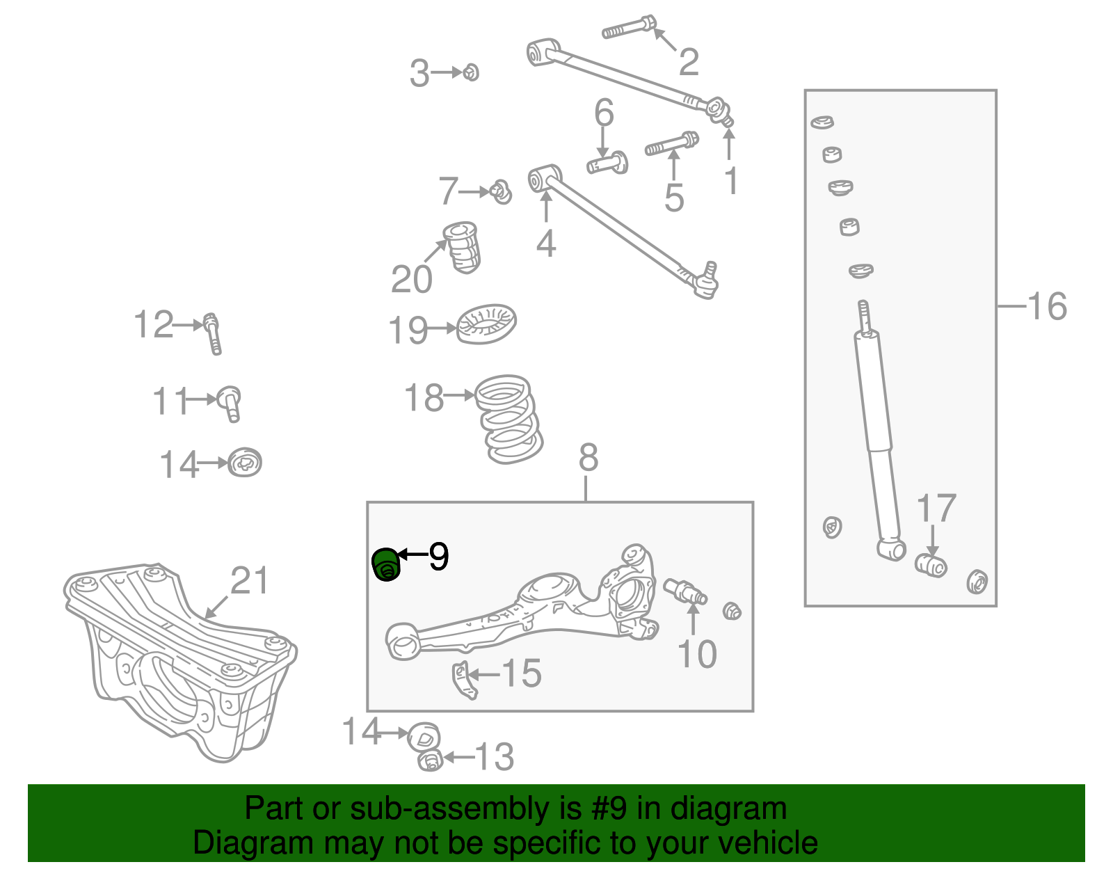 1996-2000 Toyota RAV4 Trailing Arm Bushing 48725-42011 | Retail ...