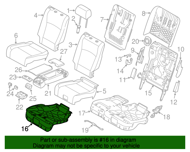 Genuine BMW 52-20-7-225-222 | Cushion Frame | FREE Shipping on Most ...