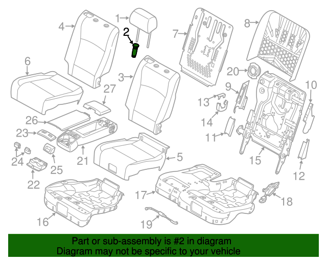 Genuine Headrest Guide for 2010-2017 BMW | OEM Part# 52-20-7-243-304 ...