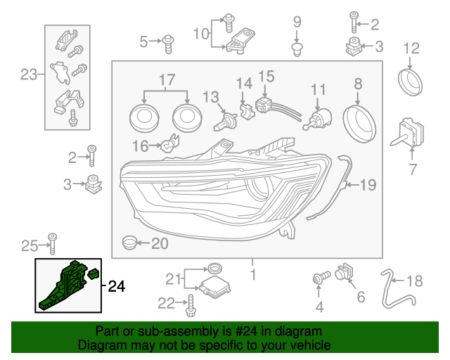 2016-2018 Audi Mount Bracket 4G0-805-608-A | Audi USA Parts