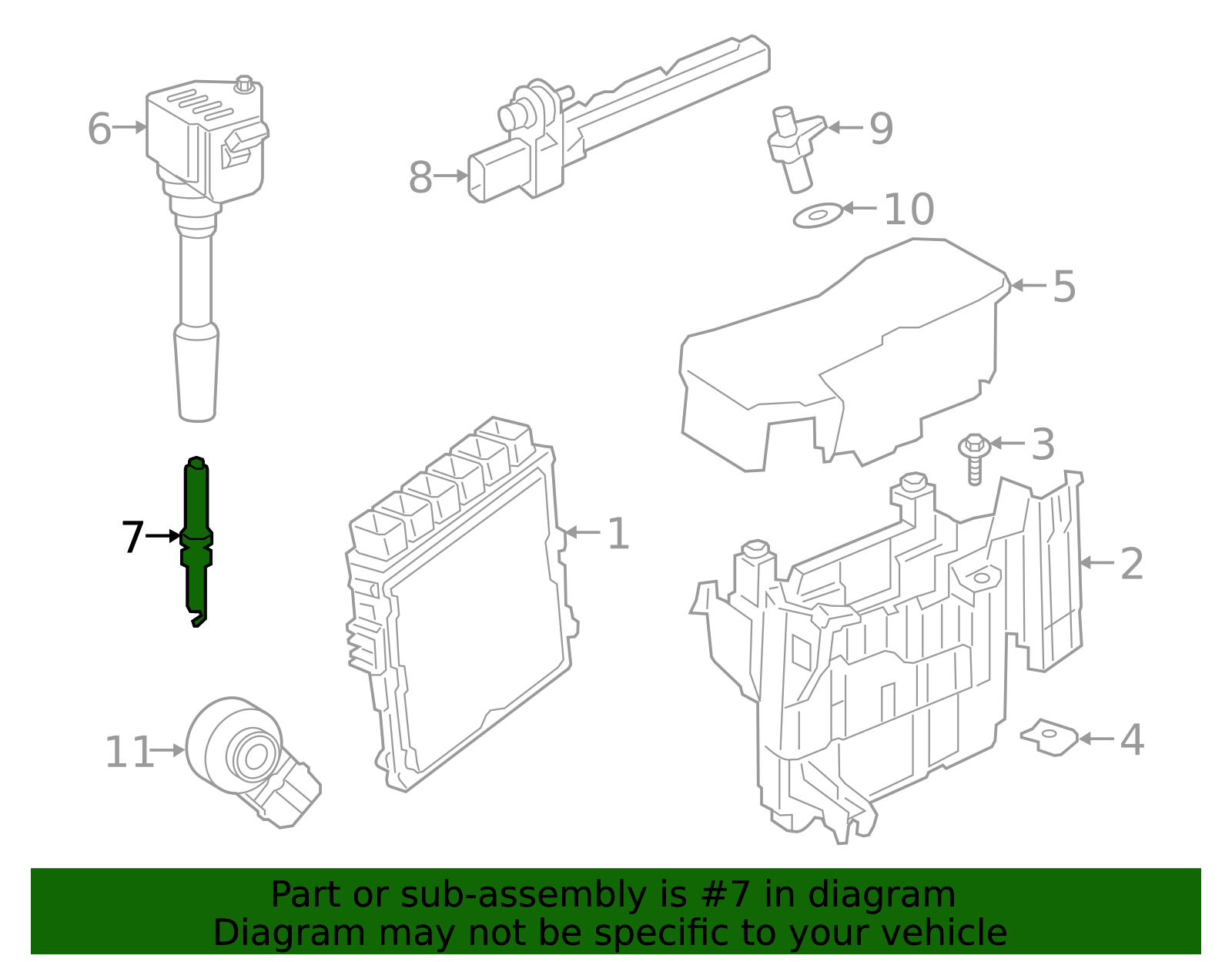 2020-2025 Toyota GR Supra Spark Plug 90118-WA461 | Toyota Parts Center