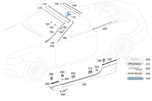 2012-2023 Mercedes-Benz Fastening Clip 001-991-32-71 | mbpartscenter.com