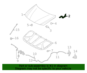 66910-AA000 - Hood Hinge 2021-2024 Hyundai | AutoNationParts.com
