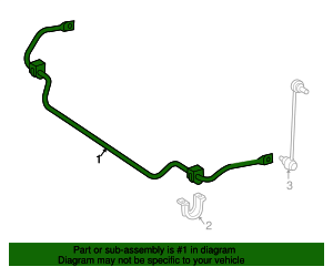 171-323-53-65 - Suspension Stabilizer Bar 2005-2011 Mercedes-Benz ...