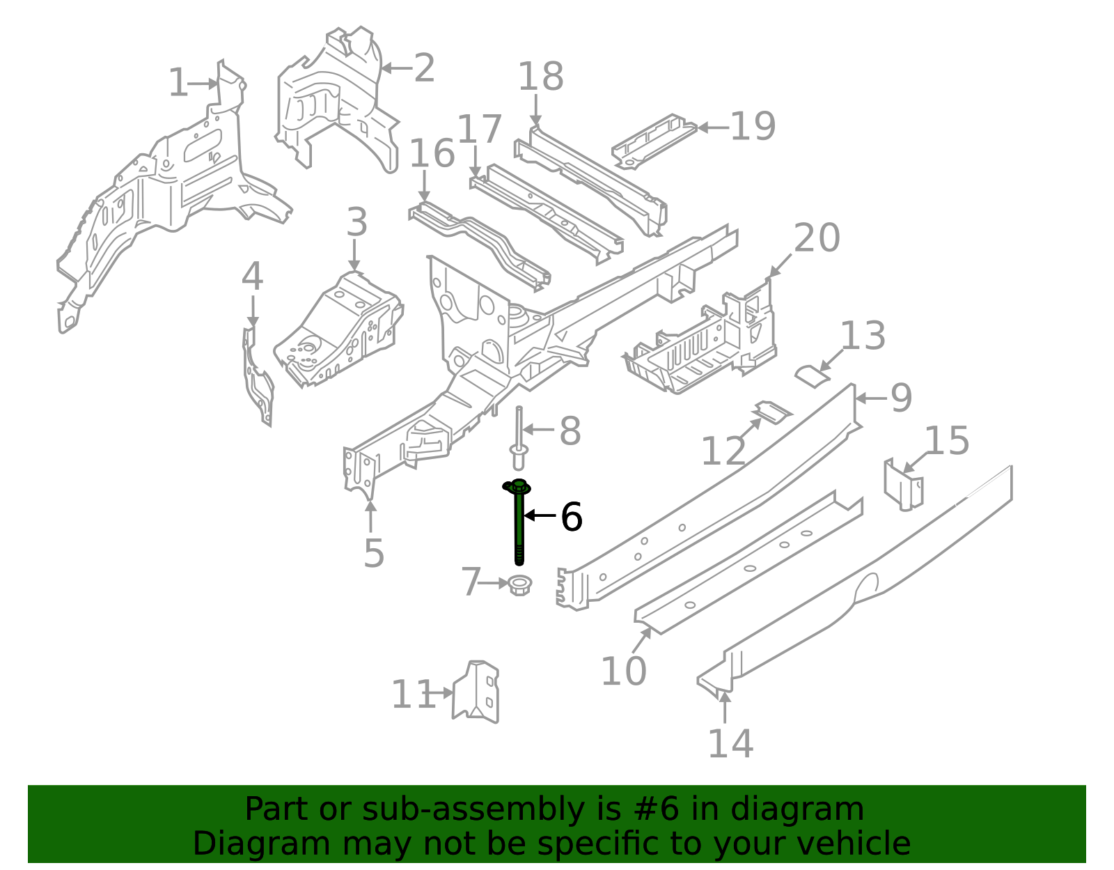 2015-2024 Ford Rail Assembly Stud -W714907-S439 | QuirkParts