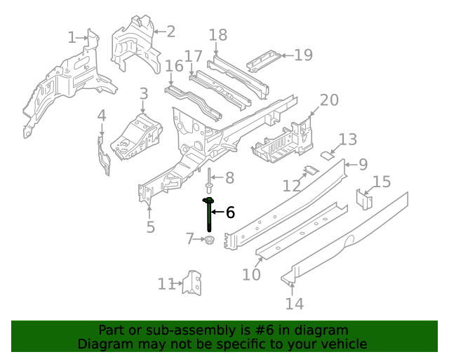 -W714907-S439 - Rail Assembly Stud 2015-2020 Ford | Ford OEM Parts Direct
