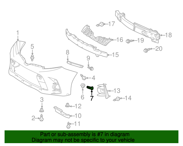 47749-06010 - Bumper Cover Fastener - 2012-2022 Toyota | OEM Genuine ...