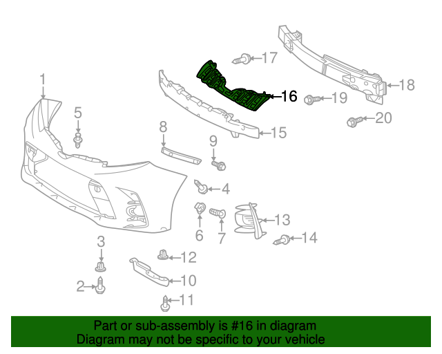 52115-08030 - Cover Reinforced - 2018-2020 Toyota Sienna | OEM Parts Quick