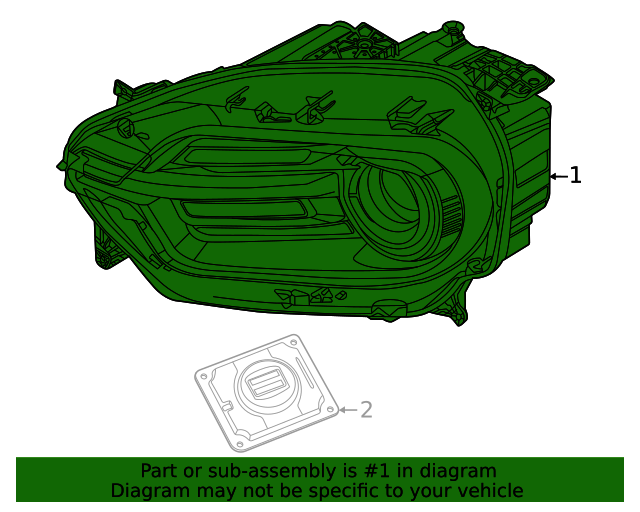 M1PZ-13008-N - Headlight 2021-2023 Ford Bronco Sport | Group 1 Auto Parts