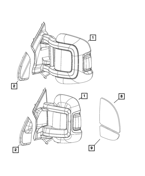 Exterior Mirror for 2020 Ram ProMaster 1500 | Mopar Parts
