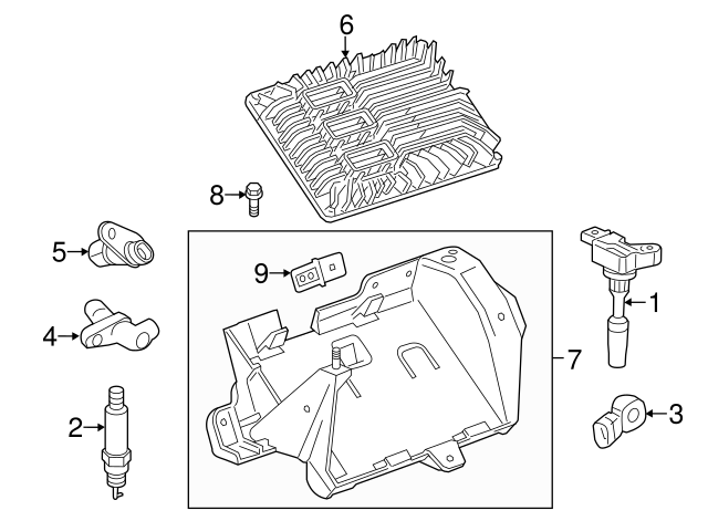 84013975 - Engine Control Module Bracket GM 2014-2019 Cadillac CTS ...