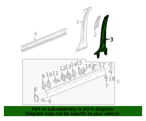 86797149 - Inner Center Pillar 2021-2024 GM | Chevrolet Parts Direct