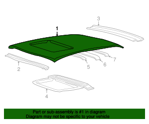 67111-2G020 - Roof Panel 2006-2008 Kia Optima | Kia.Parts Store