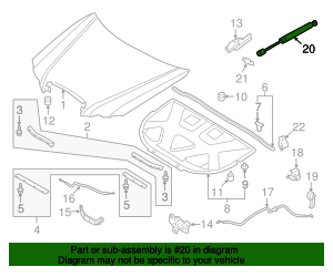81171-3F500 - Lift Cylinder 2007-2009 Kia Amanti | Kia.Parts Store