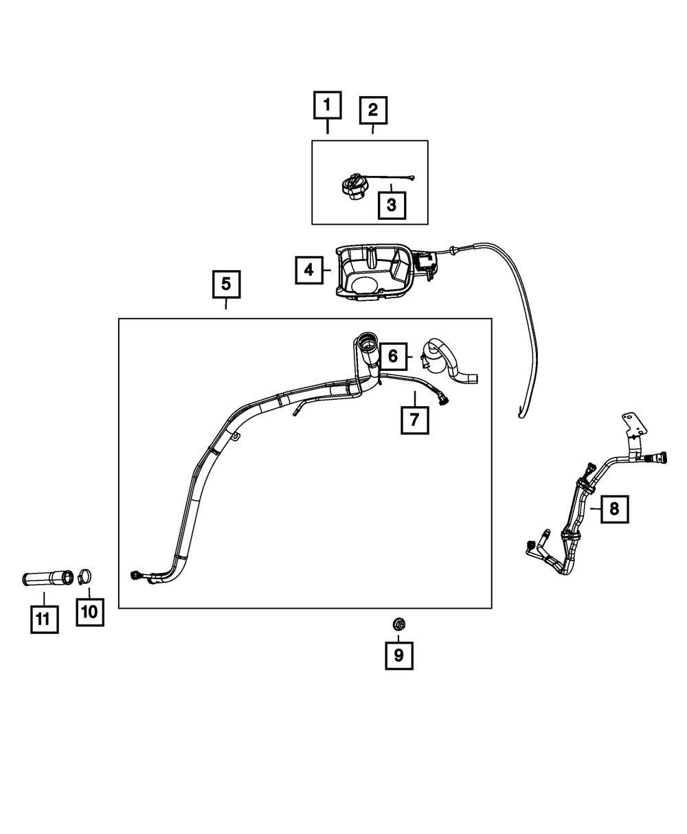 Fuel Filler Vent Filter for 2011-2025 Mopar | OEM Mopar 68166254AA ...