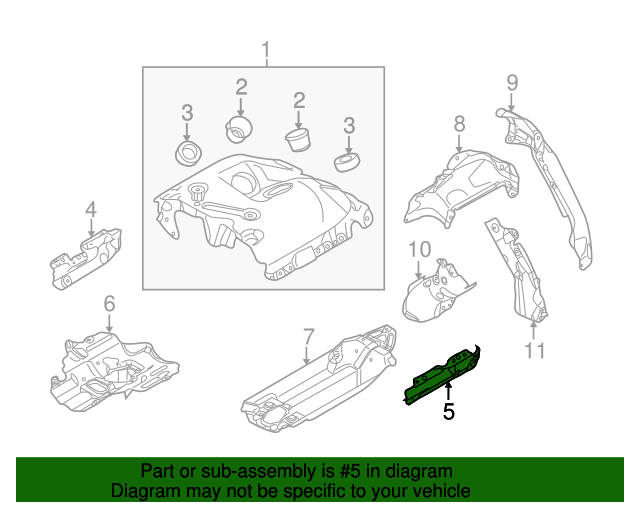 11-65-7-852-260 - Side Shield - 2014-2019 BMW | BMWPartsHub