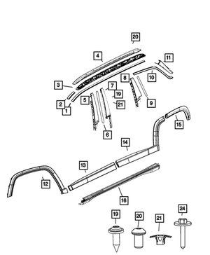 2017-2024 Jeep Compass B Pillar Applique, Left 68246271AC | Mopar eStore