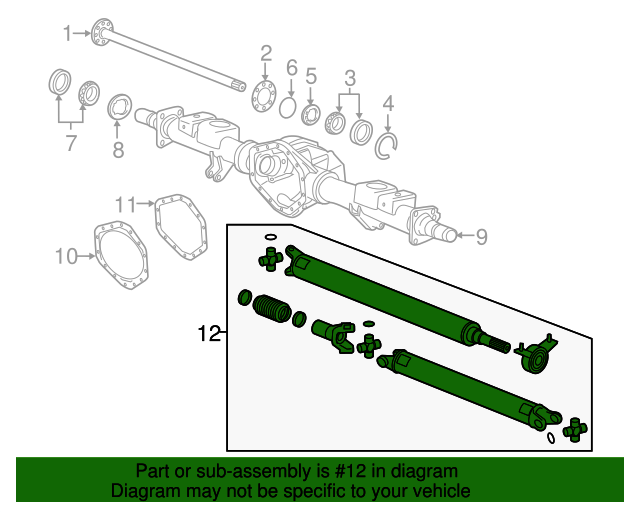 2011-2022 GM Shaft (Replaces Part Number 84041622) 84669661 GM ...
