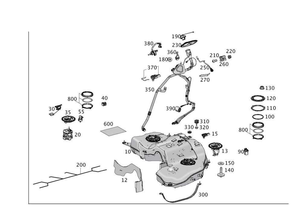 166-470-07-00 - Tensioning Strap 2016-2018 Mercedes-Benz GLE550e ...
