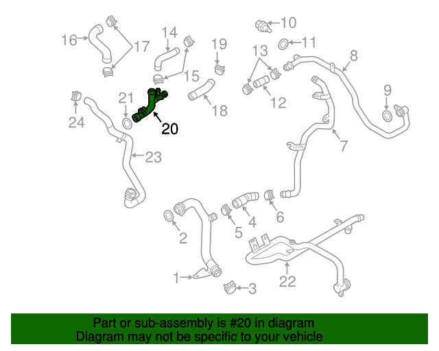 2009-2012 Audi Q7 Engine Coolant Pipe Adapter 059-121-163-F | Audi USA ...
