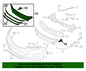 2011-2013 Hyundai Elantra Lower Grille 86560-3X000 | OEM Parts Online