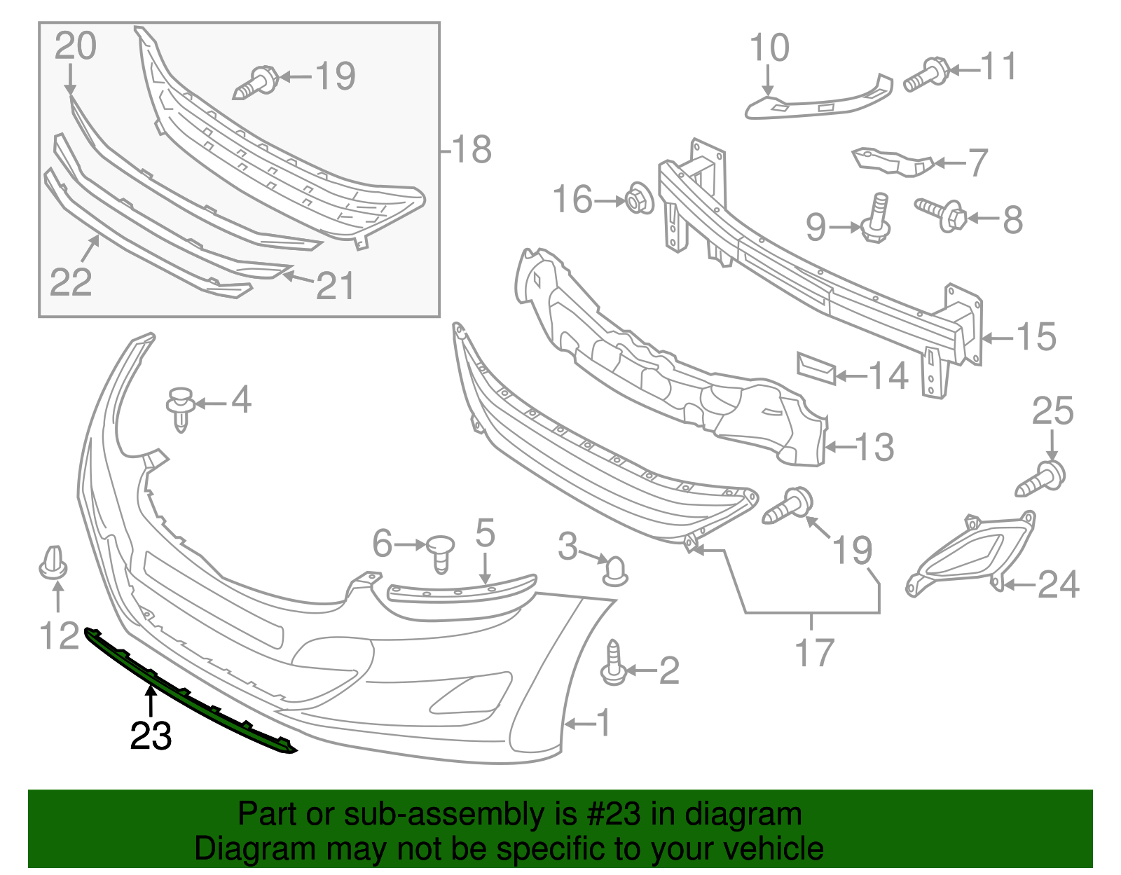 Genuine Lower Deflector for 2011-2013 Hyundai Elantra | Part# 86591 ...