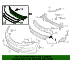 2014-2016 Hyundai Elantra Lower Grille 86560-3X700 | OEM Hyundai Parts