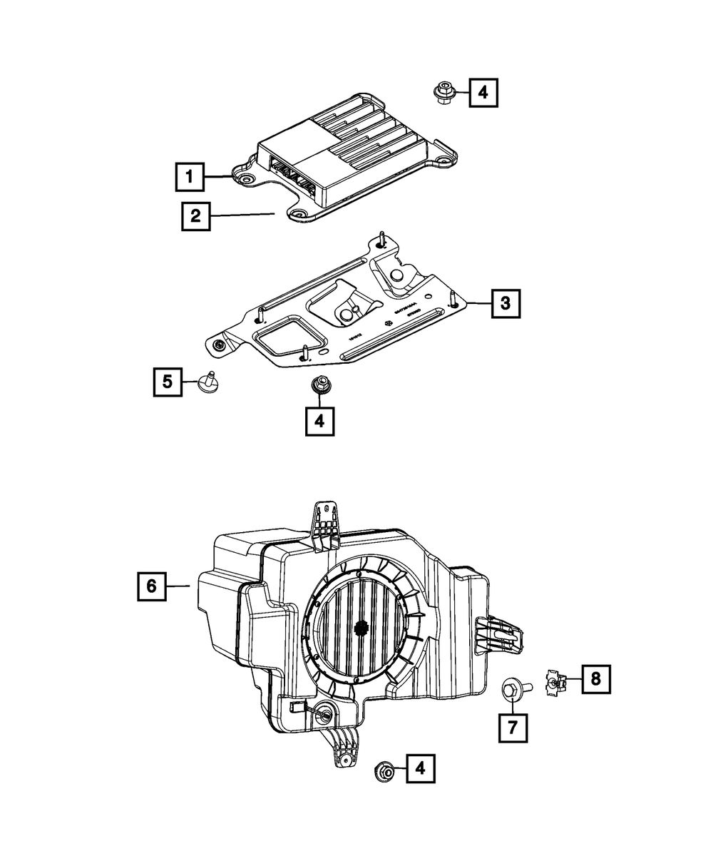 2021-2023 Jeep Amplifier Bracket 68473615AB | Mopar eStore