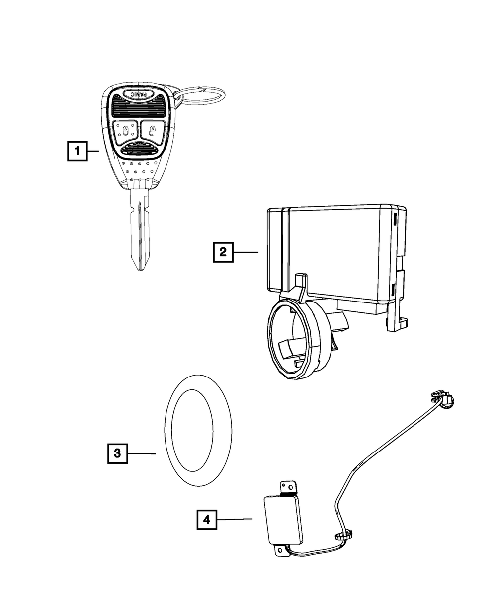2007-2014 Chrysler Blank With Transmitter Key 68273344AB | Mopar eStore