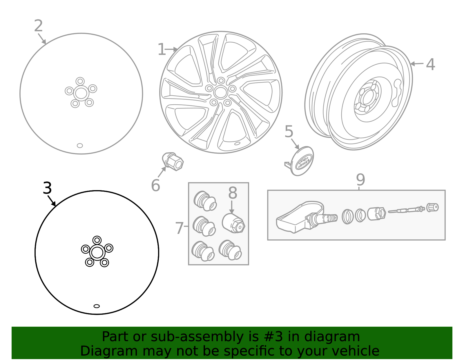 2020-2023 Land Rover Discovery Sport Alloy Wheel, 20" 5 Split-Spoke ...