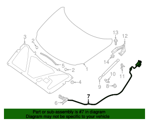 65621-4RA0A - Release Cable 2016-2023 Nissan Maxima | Nissan Parts ...